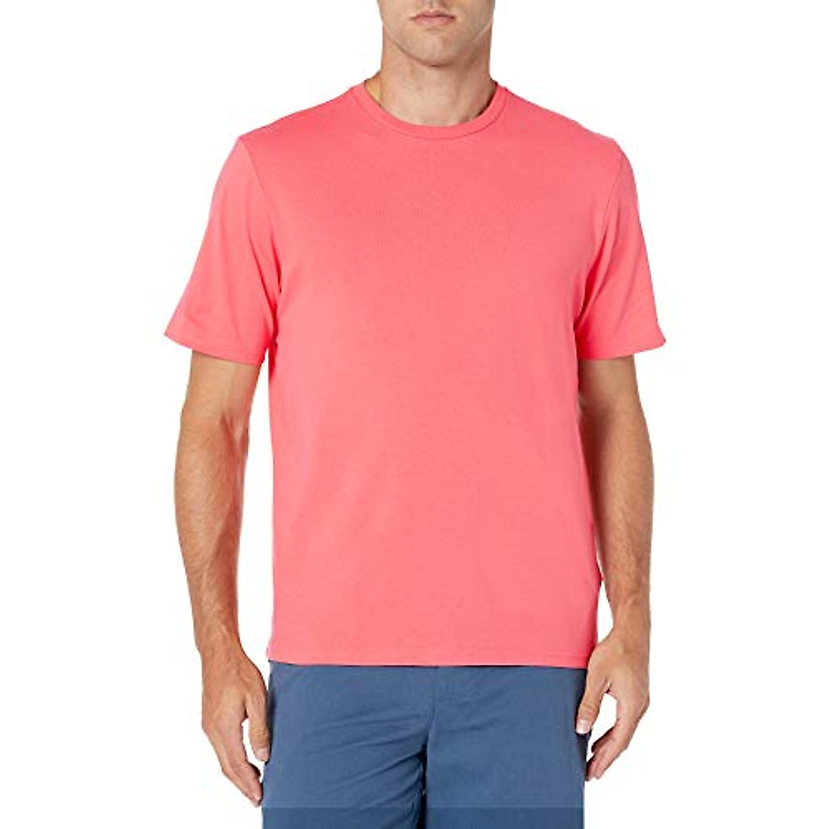 Amazon Essentials Men's Regular-Fit Short-Sleeve Crewneck T-Shirt, Pack of 2, Coral Pink/Dark Navy, X-Large