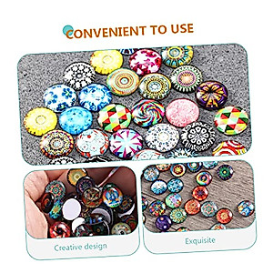 VILLCASE 200 pcs Gem Patch Mosaic Tile Jewelry Making Supplies Magnet Beads Beads DIY Domed Gemstone Patch Ear peircing kit Halloween Jewelry Gems Patch Glass 3D hat for Shoes