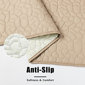 Tuffeel Waterproof Dog Blanket, Washable Anti-Slip Pet Couch Covers for Sofa,Pet Hair Resistant Blankets Bed Chair Furniture Couch Protector for Dogs-68x82,Beige