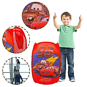 Princess Hamper Anime Pop Up Hamper with Handles Multi-Style for Kids (Mater & McQueen)