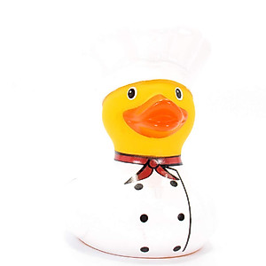 Chef Rubber Duck Bath Toy by Bud Ducks | Elegant Gift Packaging - "Bon appatite| Child Safe | Collectable