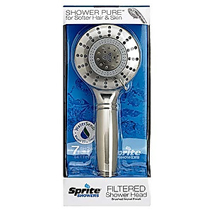 Sprite Showers Pure 7-Setting Filtered 1.75GPM Shower Handle in Brushed Nickel