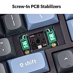 Keychron Q1 RGB Wired Custom Mechanical Keyboard, QMK/VIA Programmable Macro with 75% Layout Hot-swappable Gateron G Pro Blue Switch Double Gasket Compatible with Mac Windows Linux (Black) -Version 2