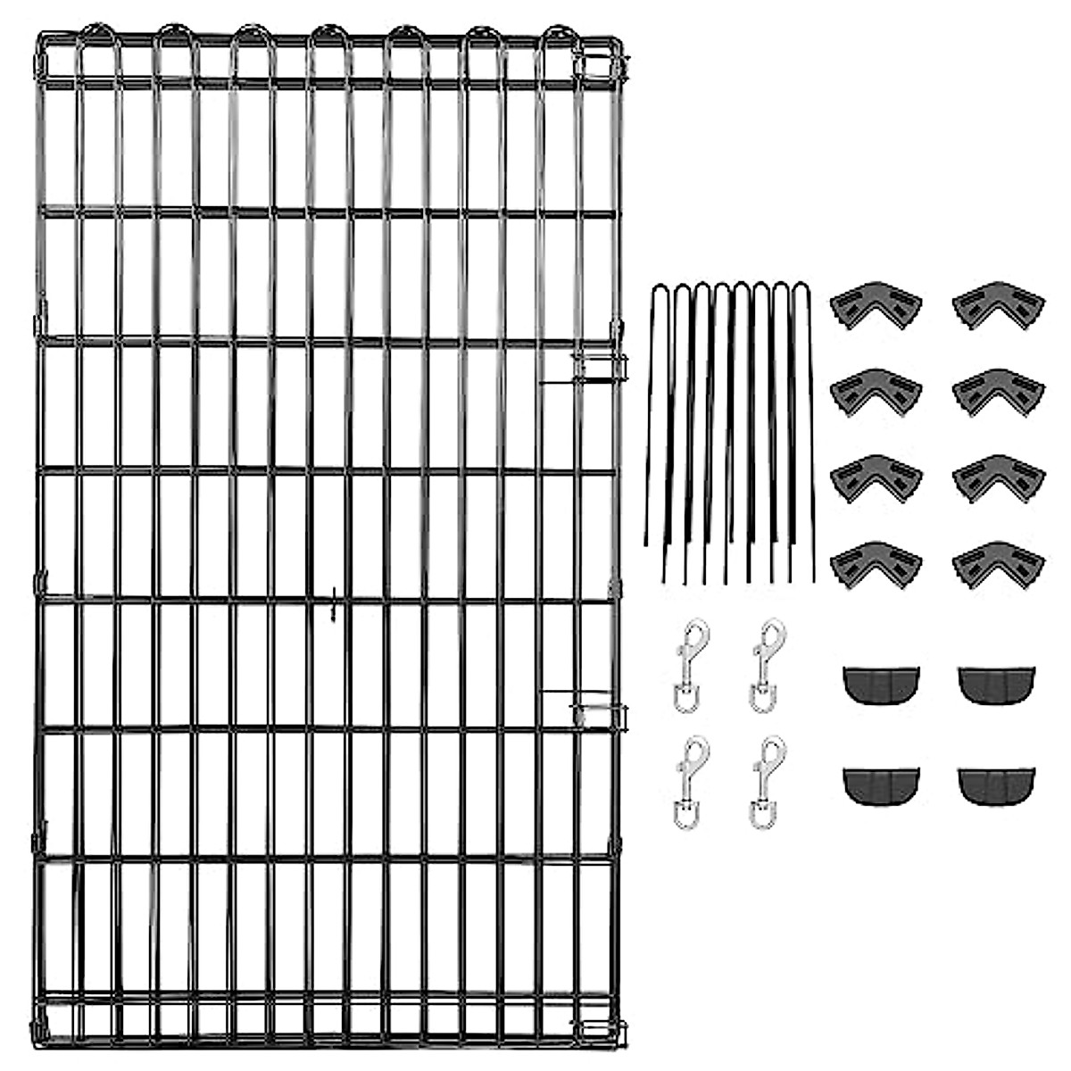 Amazon Basics Foldable Octagonal Metal Exercise Pet Play Pen for Dogs, Fence Pen, No Door, Large, 60 x 60 x 42 Inches, Black