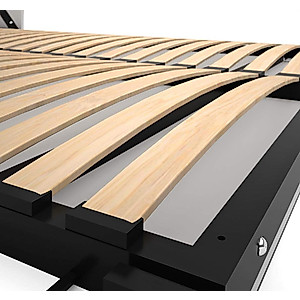 Bestar Versatile Queen Murphy Bed with Closet Organizer (92W) in White, Sleeping Arrangement and Wardrobe for Multipurpose Room