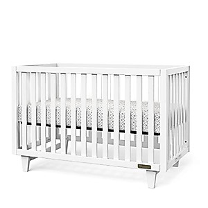 Child Craft Tremont 2 Piece Baby Nursery Set with 4 in 1 Convertible Crib and Changing Table Dresser (Matte White)