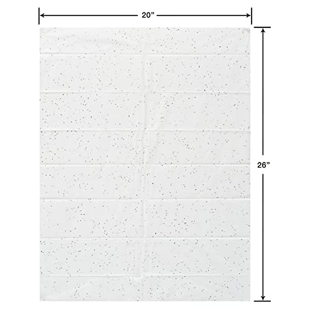 Papyrus White Tissue Paper with Iridescent Fleks for Gifts, Decorations, Crafts, DIY and More (4-Sheets)