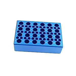 LSVERDE 1 Pcs Aluminum Cooler Cooling Block PCR Test Tube Racks, 24-Well for 1.5ml /2ml Tubes, 36-Well for 0.2ml PCR Tubes