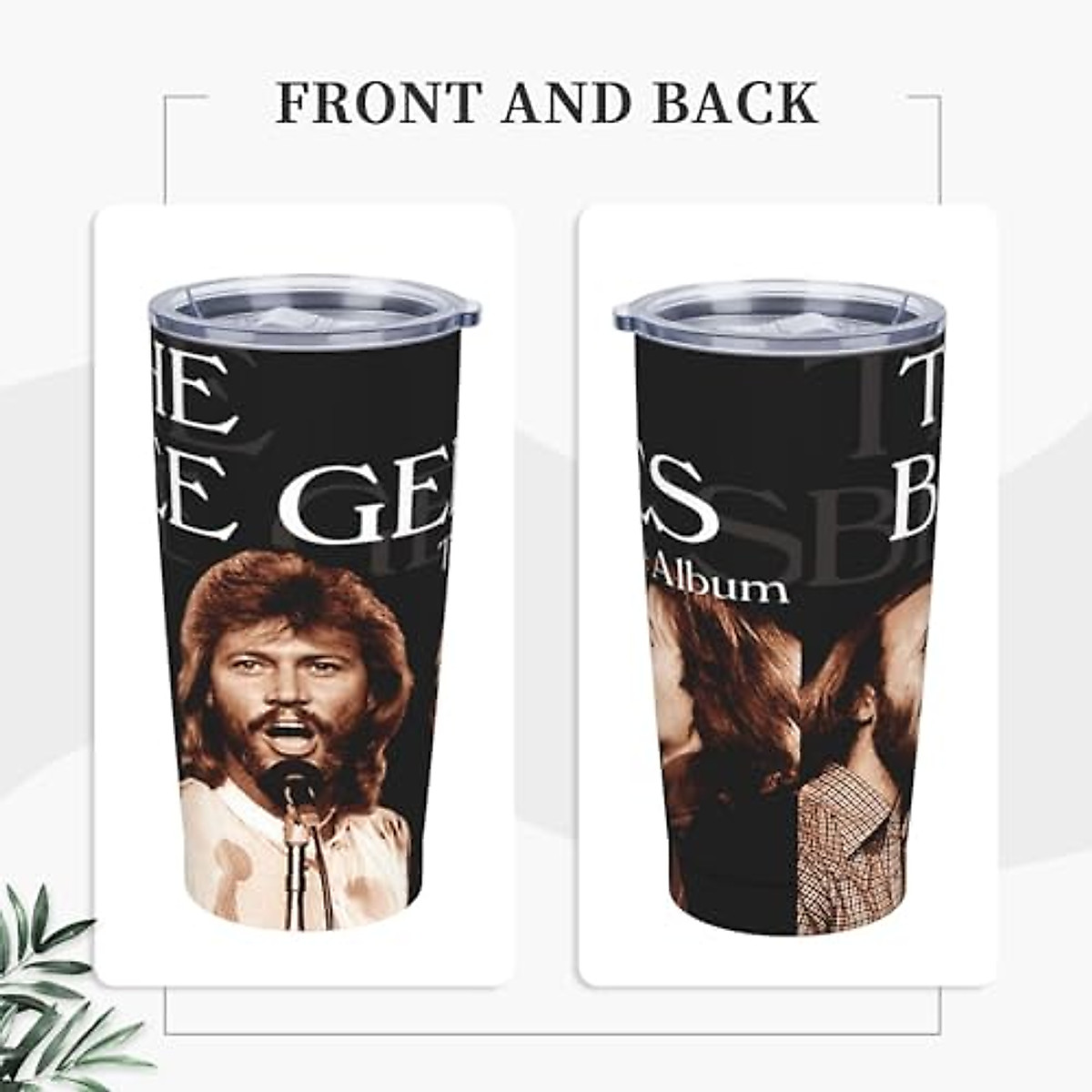 HIKTIEK Bee Rock Gees Band Stainless Steel Insulated Car Sippy Cup With Lid Travel Mug for Cold Hot 20 oz