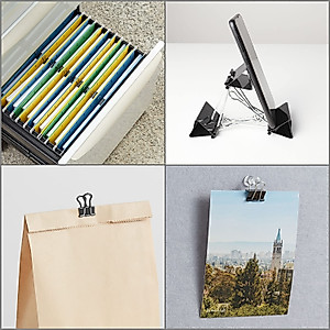 Staples 480114 Small Metal Binder Clips Bulk Pk Black 3/4-Inch Size with 3/8-Inch Capacity