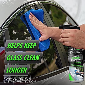 JT's Ceramic Glass Cleaner - Car Window Cleaner | Car Wash All-Natural Streak Free Formula For Car Cleaning | Safe On Tinted & Non-Tinted Glass | Won’t Strip Car Wax or Paint Protection (16 Fl Oz)
