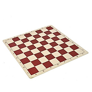 Wholesale Chess 20" Tournament Silicone Roll-up Chess Board - Red