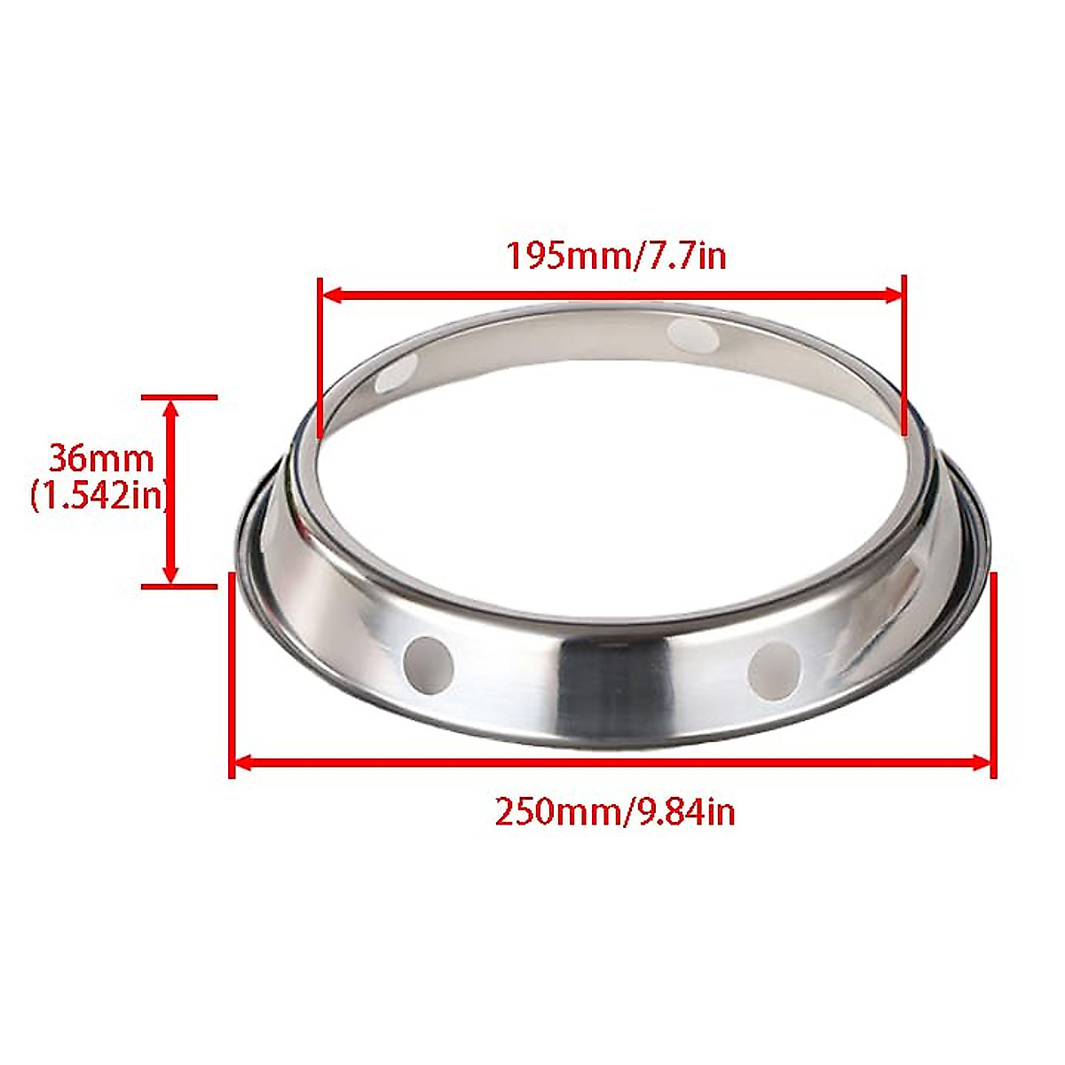 IEUYO Universal Wok Support Ring Wok Rack Wok Stand for Most Woks Kitchens and Restaurants Use Stainless Steel Size Large 7.7"-9.8" 2PCS