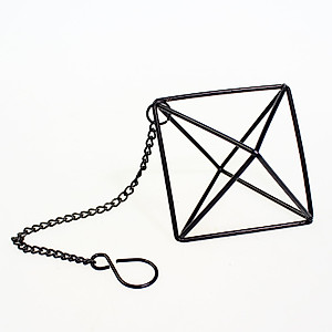 ZOOELAY Air Plant Hanging Holders Black Airplants Hanging Cage Sets Wall Air Planters Hanger 6 Geometric Airferns Indoor Display Frame