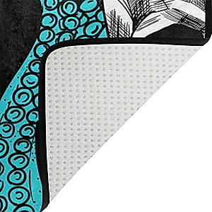ALAZA Blue Octopus Kraken Sugar Skull Area Rug Rugs for Living Room Bedroom 7' x 5'