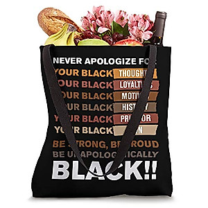 Unapologetically Black History Equality Black Lives Matter Tote Bag