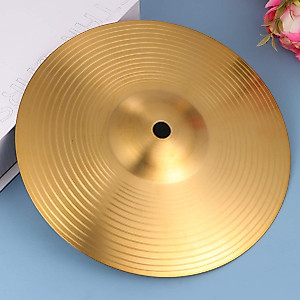 EXCEART Crash Ride Cymbal Bass Drum Cymbal Percussion Replacement Traditional Finish Brass for Drum 8 Inch