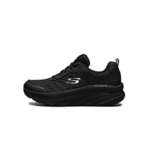Skechers Women's D'LUX Walker-Infinite Motion Sneaker, Black, 8 M US