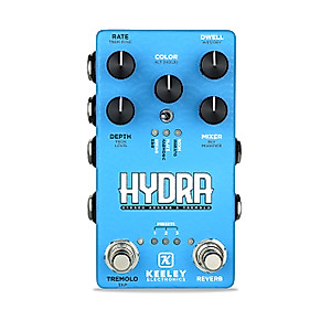 Keeley Hydra Stereo Reverb and Tremolo Pedal, Blue (KHydra)