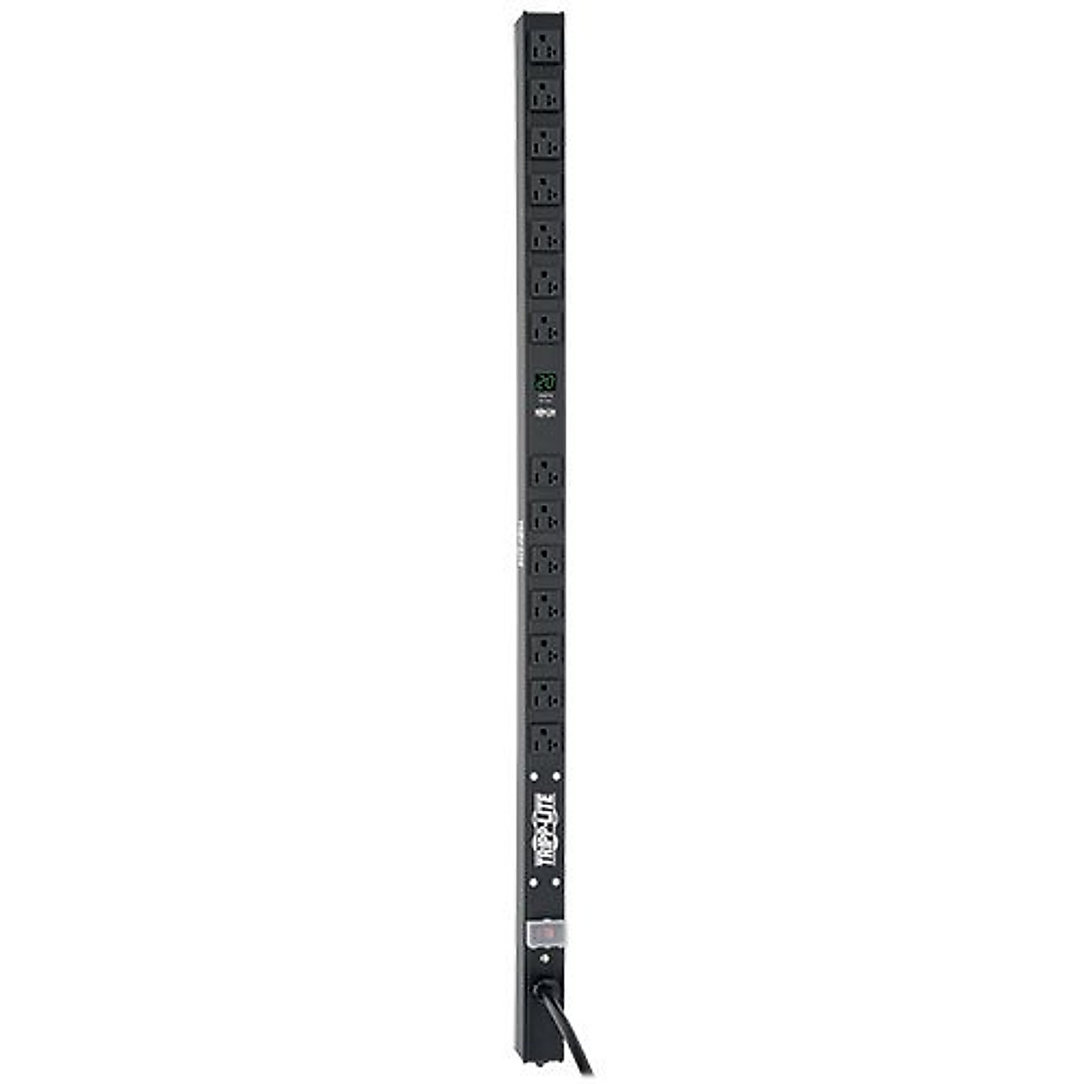 Tripp Lite Metered PDU, 20A, 14 Outlets (5-15/20R), 120V, L5-20P/5-20P Adapter, 0U Vertical Rack-Mount Power, 36 in. (PDUMV20-36),Black