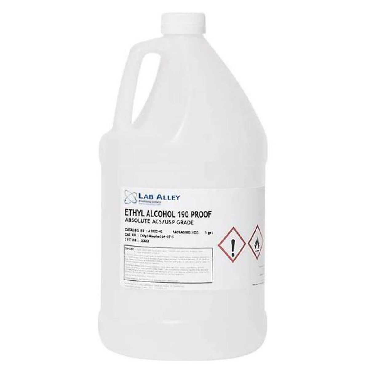 Ethanol 190 Proof (95%) Non-Denatured Alcohol, USP/FCC Food Grade, Kosher-1 GAL(Sold as 4 Quart)