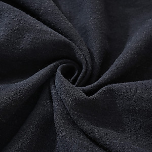 Linen Fringed Throw Pillow Cover - Soft Cozy Boho Cushion Covers with Tassel for Couch Sofa Farmhouse Natural Decor Burlap Pillowcase, Black 18x18 inches