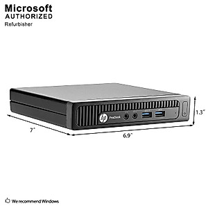 HP ProDesk 600 G1 Mini Business Desktop PC, Intel Core Quad i5 4590T up to 3.0GHz, 8GB DDR3, 500GB, WiFi, BT, VGA, DP, Windows 10 64 Bit-Multi-Language Supports English/Spanish/French(Renewed)