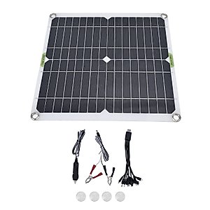 Portable Solar Panel, 11 x 11in Solar Cell Panel 200W 5V Lightweight Thin Design Solar Charger Board for Household Car Ship
