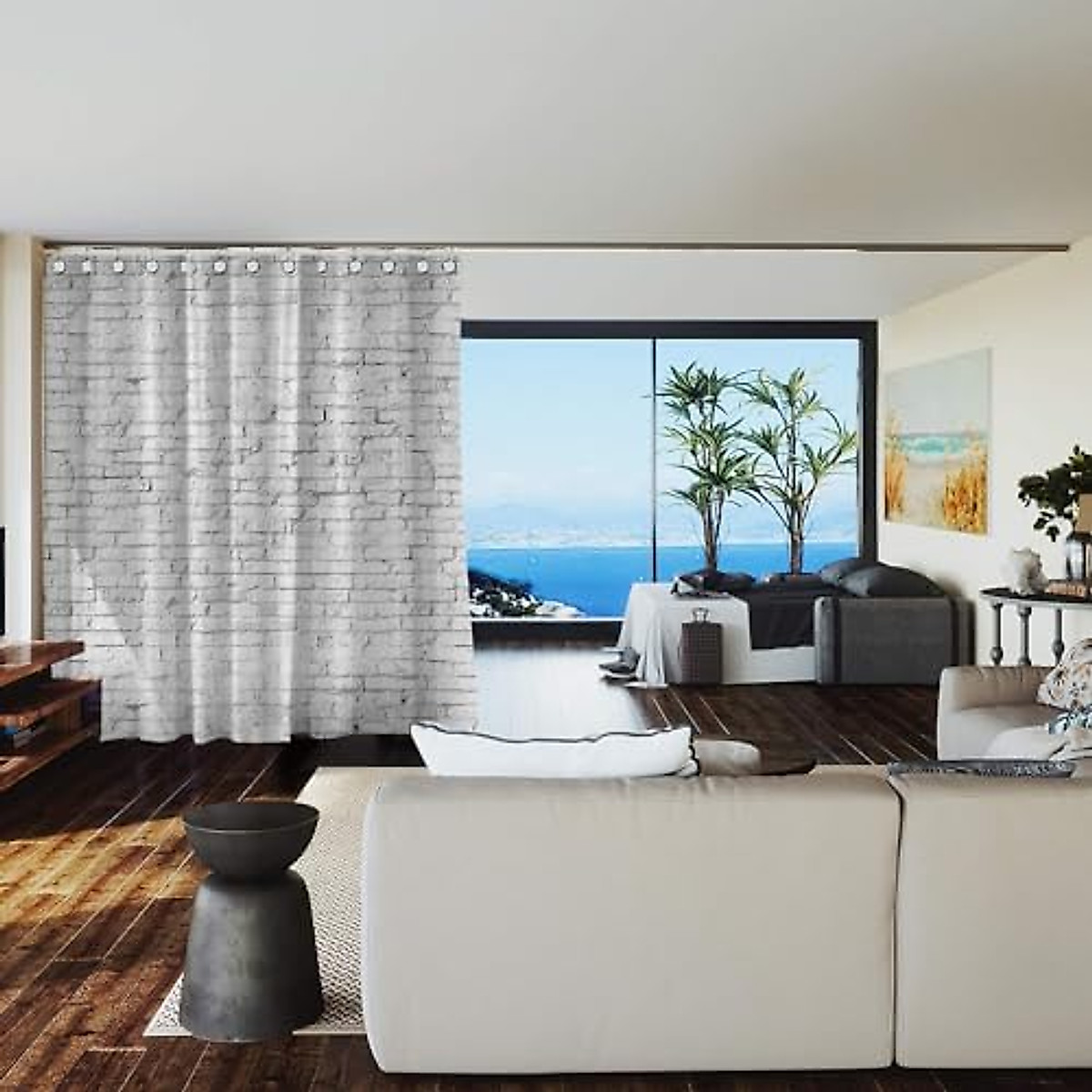 Room/Dividers/Now Premium Room Divider Curtain, 8ft Tall x 15ft Wide (Natural White) | Premium Curtains for Room Partition, Privacy or Blackout | Large Room Divider Curtain | Room Dividers Curtains