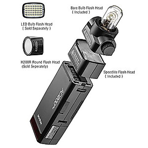 GODOX AD200 Pro AD200Pro 200Ws 2.4G Flash Strobe, Speedlight 1/8000s HSS, 500 Full Power Flashes, 0.01-1.8s Recycling, 2900mAh Battery, Bare Bulb/Speedlite Fresnel Flash Head, Pocket Flash Monolight