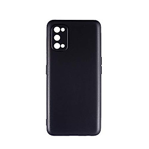OPPO Realme 7 Pro Case, Scratch Resistant Soft TPU Back Cover Shockproof Silicone Gel Rubber Bumper Anti-Fingerprints Full-Body Protective Case Cover for OPPO Realme 7 Pro Sun Kissed Leather (Black)