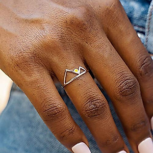 Pura Vida Silver-Plated Sunrise Ring - Hammered Finish, Brass Band, Size 8