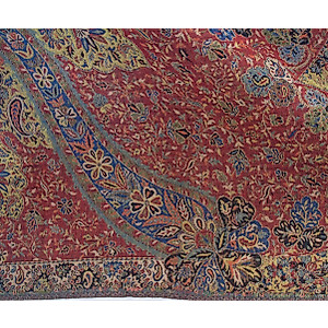 Large, Superior Kani Shawl. Paisley Jamawar from India. Warm, Heavy & Very Detailed