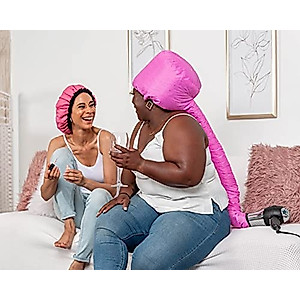 Glow by Daye Bonnet Hood Hair Dryer Attachment, At Home Hair Dryer Hood for Hand Held Hair Dryer, Extra-Large, Purple