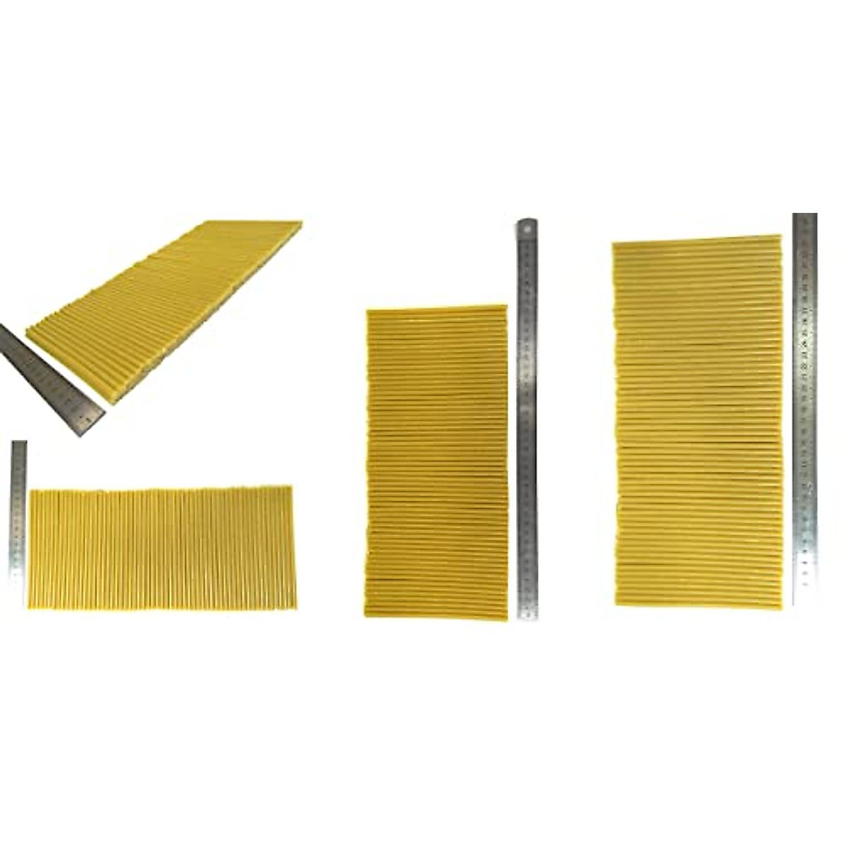 Natural Pure Beeswax Candles Organic Honey Eco Candles in Gift Box (Natural Cotton Wicks, Dripless, Smokeless, Not Taper, Not Ear Candles) (Yellow, 6.3 Inches (16 cm) 120pcs)