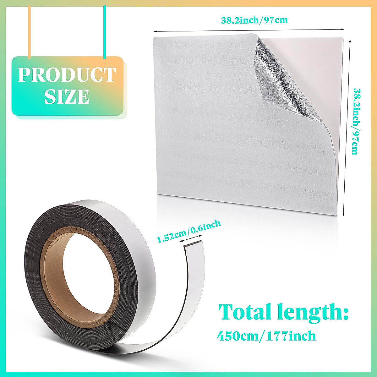 Attic Armour Attic Fan Cover, Attic Fan Cover Whole House Fan Cover Household Attic Fan Insulation Cover with Flexible Magnetic Tape Self Adhesive Magnet Strips for Ceiling Shutter (38 x 38 Inch)