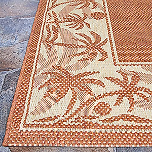 Couristan Recife Island Retreat Indoor/Outdoor Area Rug, 7'6", Terracotta-Natural