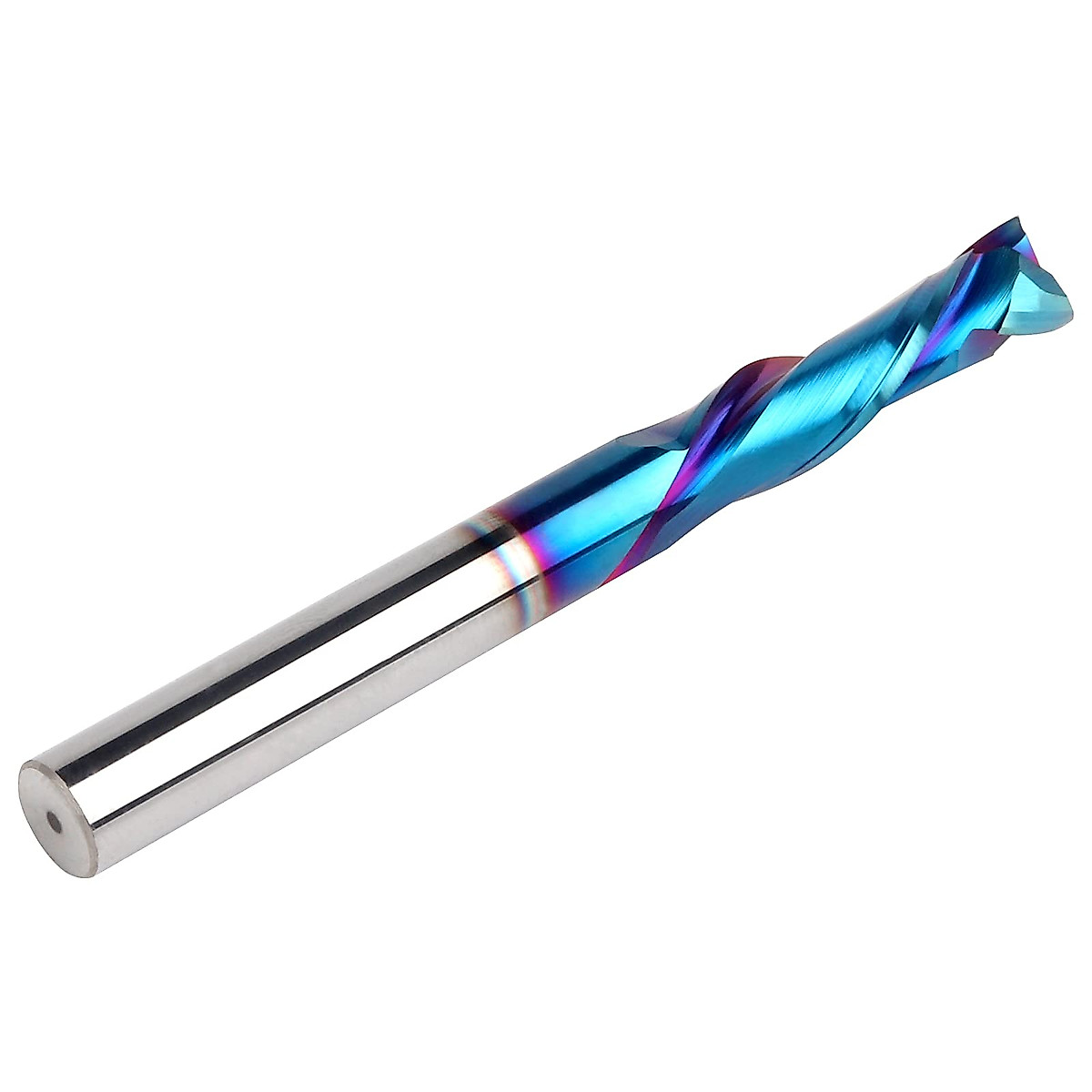 EANOSIC Spiral Router Bits Up Down Compression Bit 1/4 inch Cutting Diameter with Nano Blue Coated, 1/4 inch Shank Solid Carbide CNC End Mill for Wood Carving Engraver Milling Cutters