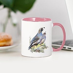 CafePress Watercolor California Quail Bird Mug Ceramic Coffee Mug, Tea Cup 11 oz