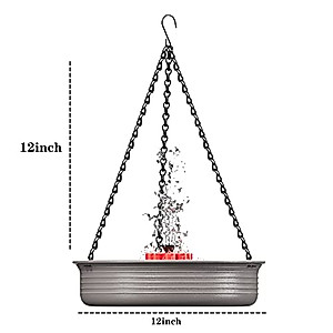Solar Bird Bath Fountains, Bird Bath Bowl with Solar Fountain Pump, Solar Powered Water Fountain Combo Set with 4 Water Spray Types for Outdoor Garden Yard Patio Lawn (Hanging Style)