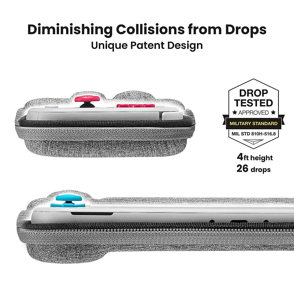 tomtoc Switch Lite Case, Slim Protective Carrying Case with Original Patent, Travel Storage Switch Lite Sleeve with 8 Game Cartridges and Military Level Protection for Nintendo Switch Lite, Turquoise