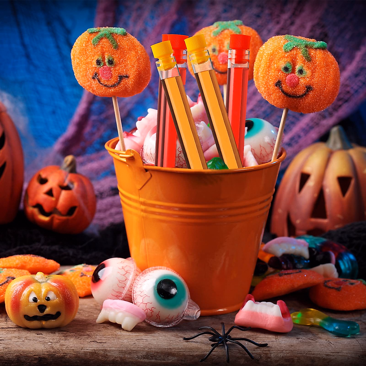 Test Tubes with Rack 50 Pcs 16 x 150 mm Clear Plastic Test Tubes with Lids Halloween Test Tube Shot Glasses for Halloween Nurse Party Decoration Birthday Christmas Party Favors