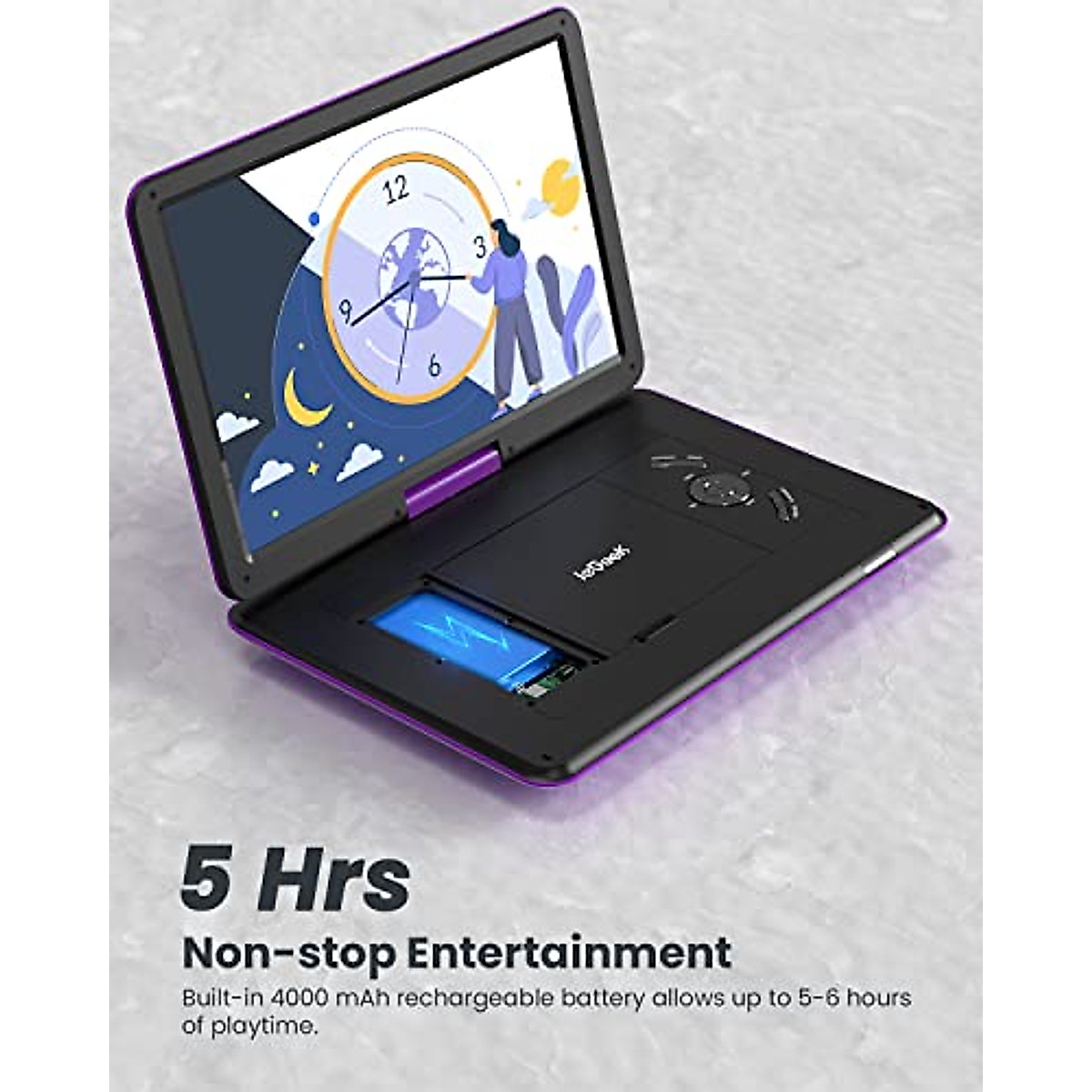 ieGeek 16.9'' Purple Portable DVD Player and 11.5'' Purple Portable DVD Player