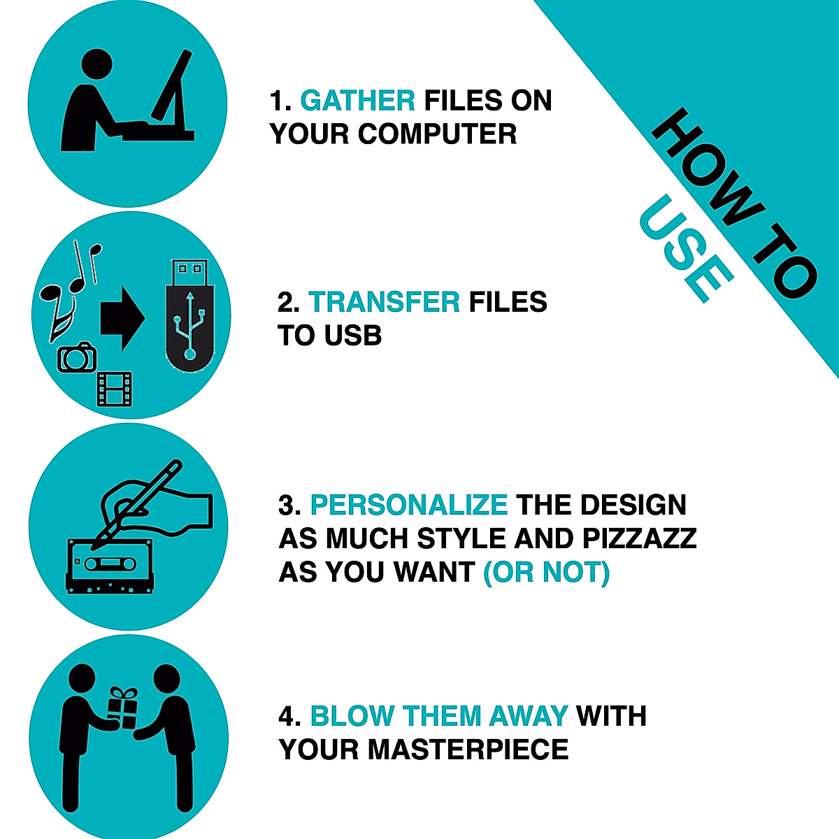 THE ORIGINAL MASHTAPE – Classic Retro Digital Cassette Throwback Design 4GB. Cassette Tape Shaped USB Flash Drive, Thumb Drive, Jump Drive for Awesome Mixtape