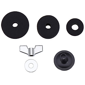 (21 Pieces) Cymbal Replacement Accessories, Cymbal Felts Hi-Hat Clutch Felt Hi Hat Cup, Felt Cymbal Sleeves with Base Wing Nuts, Washer, Sleeves and Base Wing Nuts Replacement for Drum Set