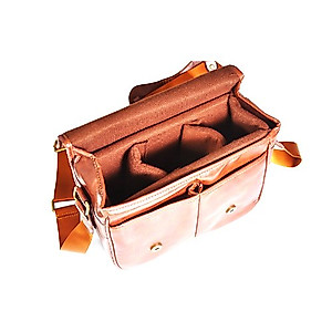Retro Waterproof Messenger Bag Cross Body Shoulder Bag Photography PU Leather Bag for DSLR SLR Camera Canon Sony Nikon Canon Olympus - Brown
