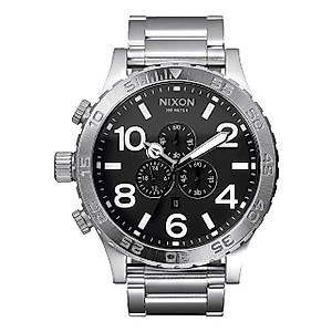 NIXON 51-30 Chrono. 100m Water Resistant Men’s Watch (XL 51mm Watch Face/ 25mm Stainless Steel Band)