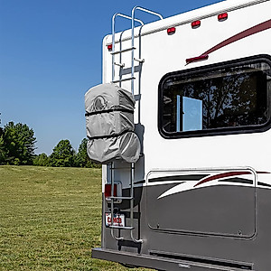 Camco Rhino RV Tote Tank Cover - Fits Tote Tanks Up to 45" (L) x 25" (W) x 14" (H) - Compatible w/28 & 36-Gallon Rhino Tote Tanks (39004 & 39006) - Gray, Nylon (39019)