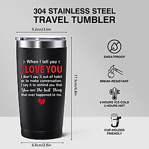 WOELIVE Anniversary Couple Gift for Him, Her - Valentines Day, Christmas, Birthday Gifts for Men, Women, Boyfriend, Girlfriend, Husband, Wife, 20oz Stainless Steel Tumbler