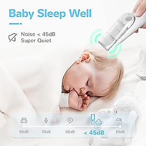 Baby Hair Clippers, Vacuum Hair Clipper for Baby Fine Hair, Baby Hair Clipper Quiet Hair Clipper for Baby, Hair Clipper Auto Suck Snipped Hair, IPX7 Waterproof Rechargeable Cordless Baby Hair Clipper